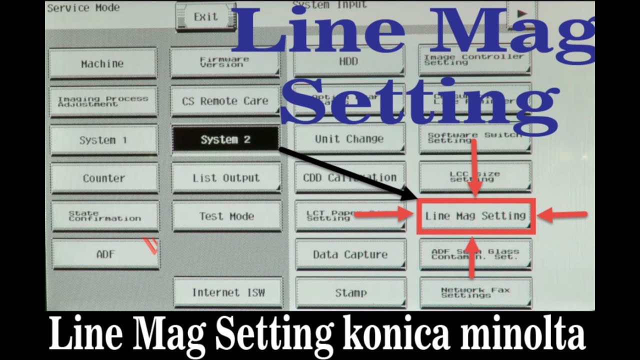 Line Mag Setting konica minolta - YouTube
