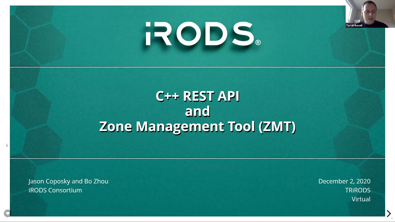 TRiRODS: iRODS C++ REST API and iRODS Zone Management Tool (ZMT) - YouTube