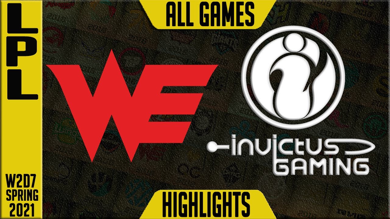 WE vs IG Highlights ALL GAMES | LPL Spring 2021 W2D7 | Team WE vs Invictus Gaming - YouTube