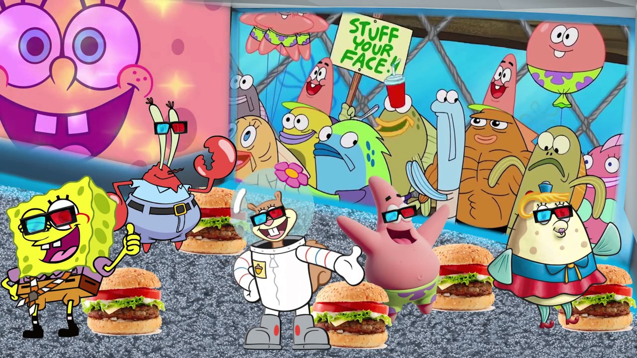 SpongeBob in Cinema Finger Family | Nursery Rhymes For Children - YouTube