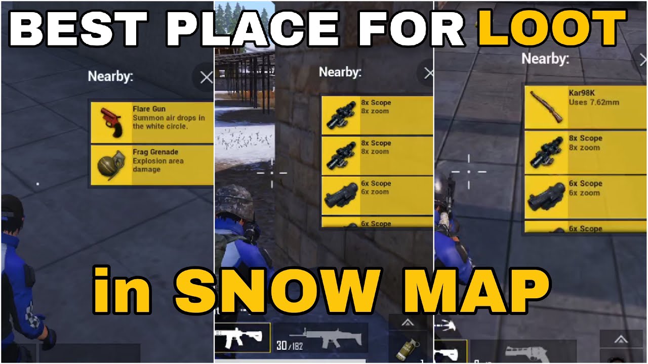 Best Place For Loot In Snow Map Vikendi | Get Flair Gun, Kar98k, Many ...