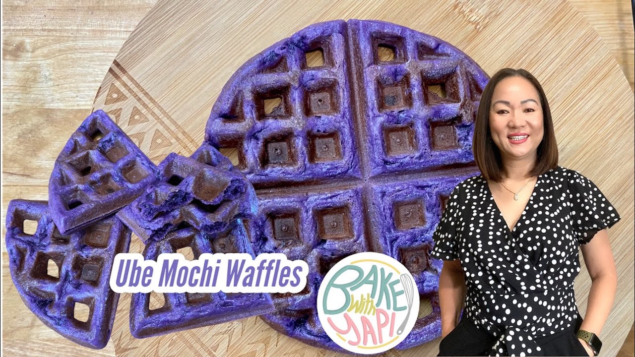 “SOFT AND CHEWY ” UBE MOCHI WAFFLES @BAKEWITHYAPI - YouTube