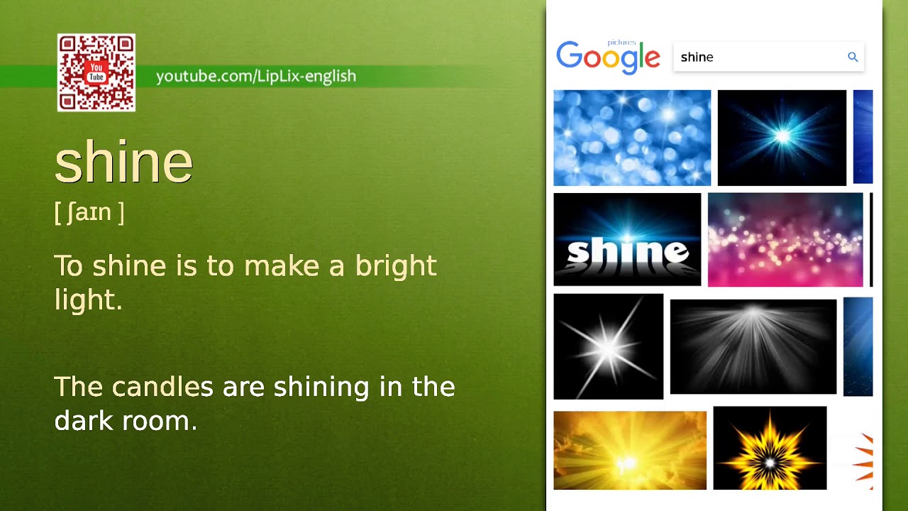 Shine : B1 level english vocabulary lesson, www.LipLix.com - YouTube