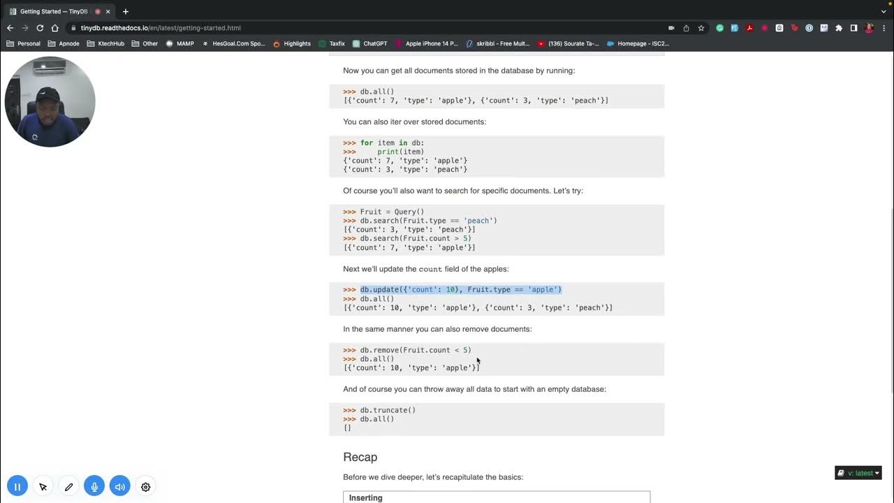 Getting Started With Tinydb Youtube