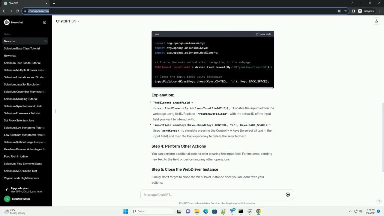 how to use backspace in selenium webdriver - YouTube