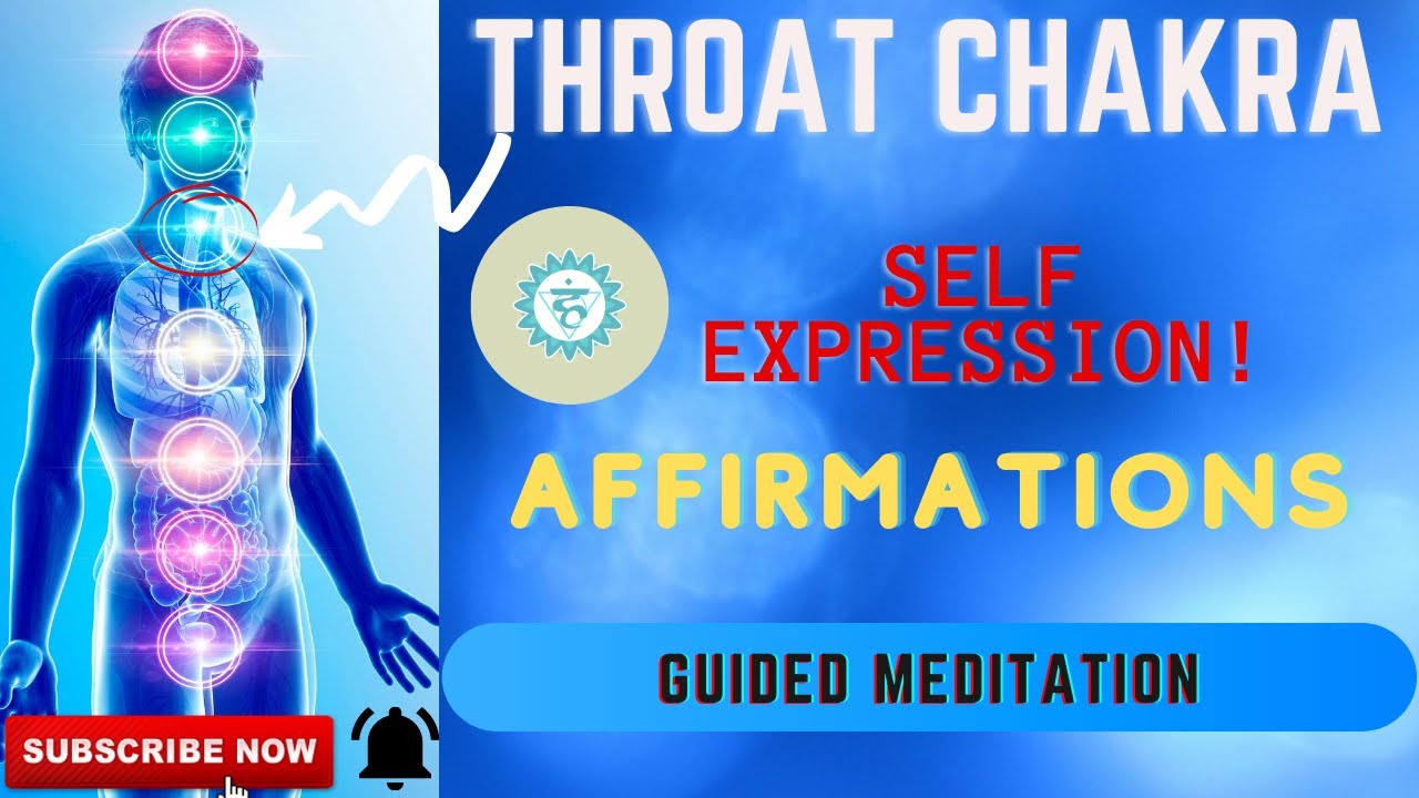 Throat chakra healing guided meditation with Black Screen Music I ...