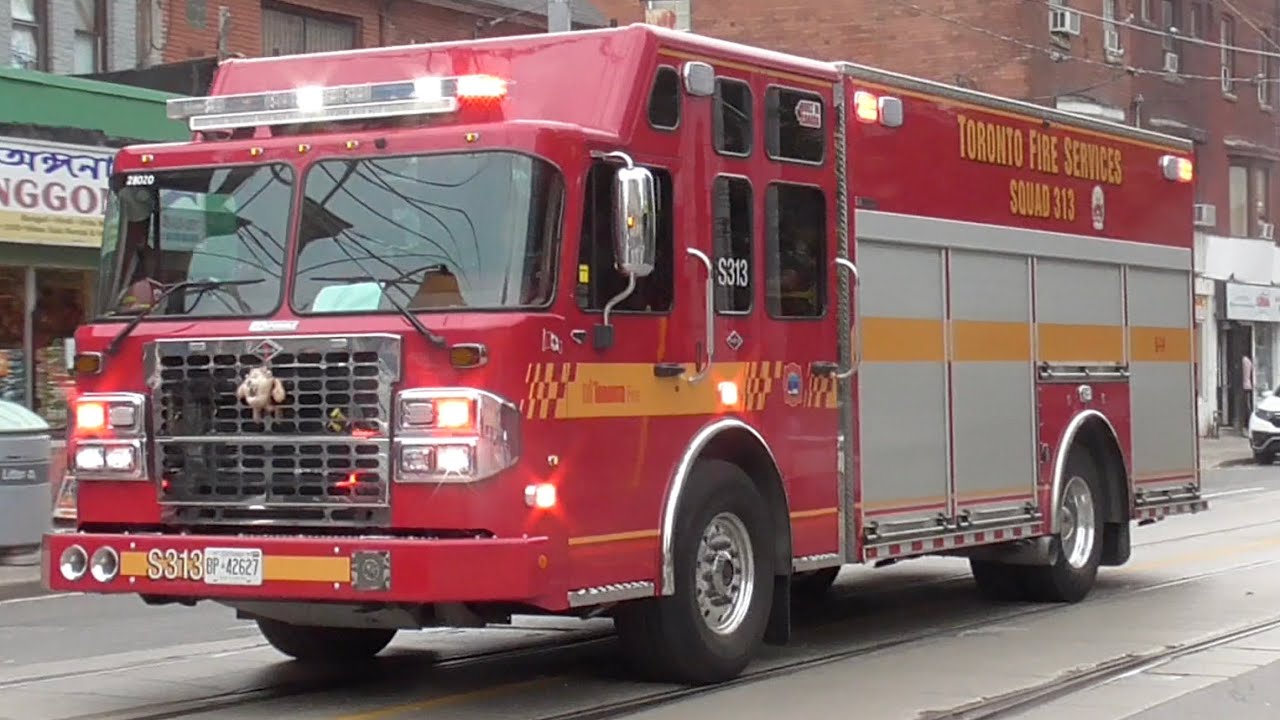 Toronto Fire Services Squad 313 Responding - YouTube