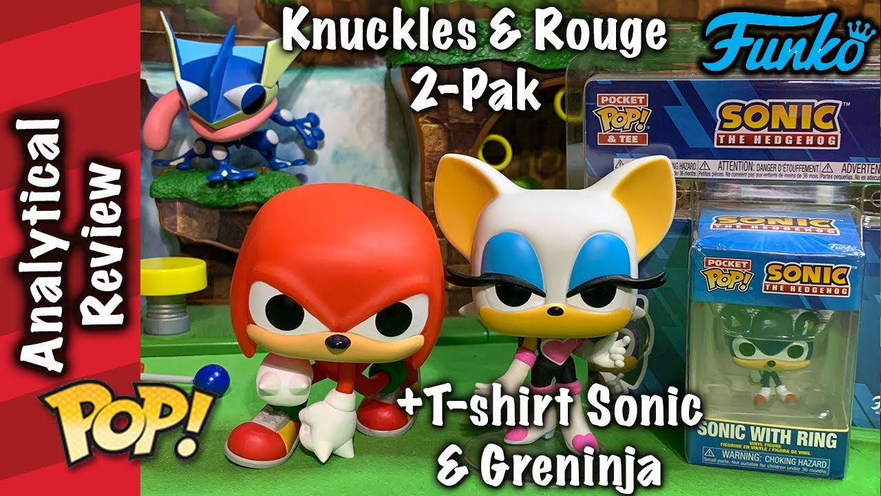Knuckles & Rouge Funko Pop 2-Pack! +T-shirt mini Sonic and Greninja ...