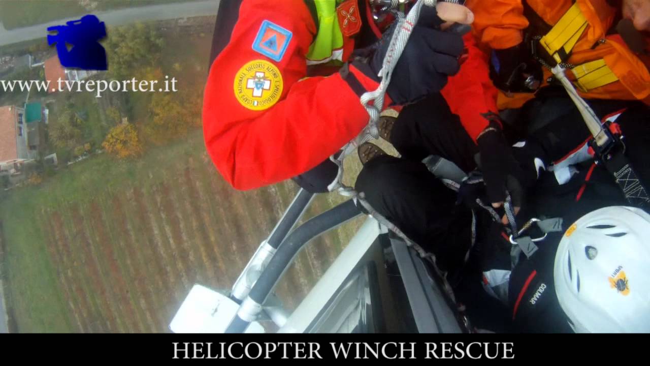 OPERAZIONI DI VERRICELLO ELICOTTERO DI SOCCORSO 118 - HELICOPTER WINCH ...