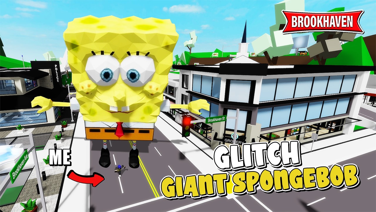 CARA GLITCH SPONGEBOB RAKSASA VIRAL Di Brookhaven - Roblox - YouTube