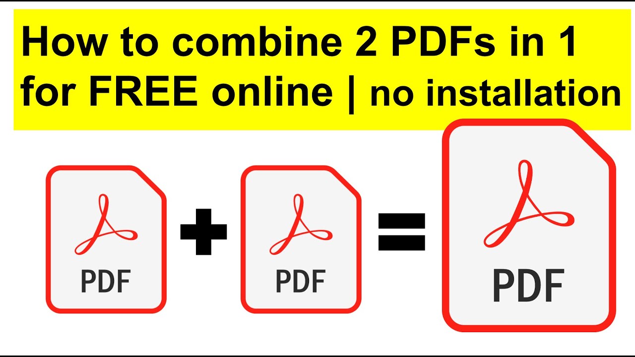 How to combine 2 pdfs into 1 in seconds | Free | online - YouTube