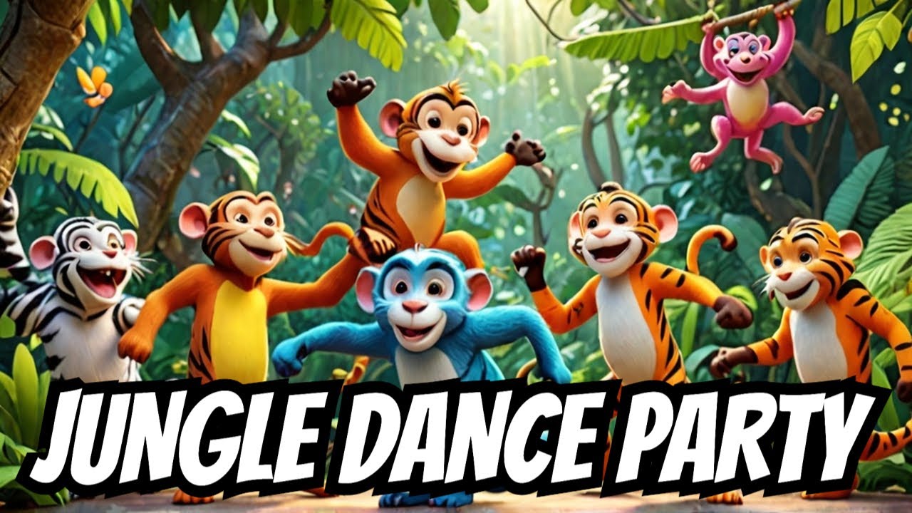 The BEST Jungle Dance Party for Kids with Monkey, Tiger, and More ...