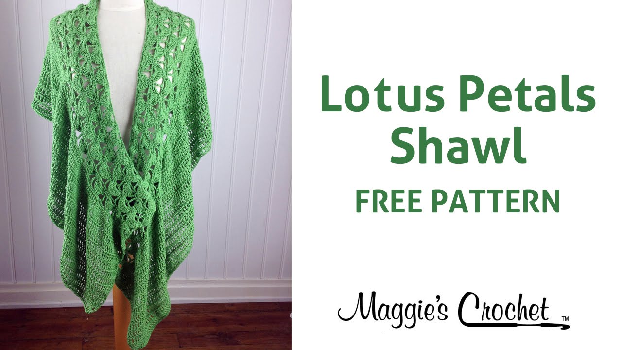 Lotus Petals Shawl Free Crochet Pattern - Right Handed - YouTube