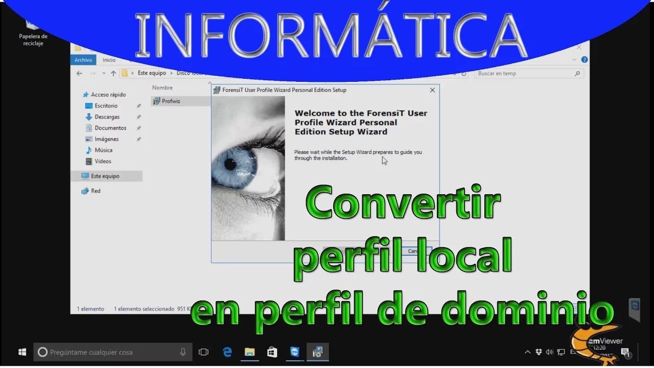 Migrar perfil local a perfil de dominio con Profwiz - YouTube