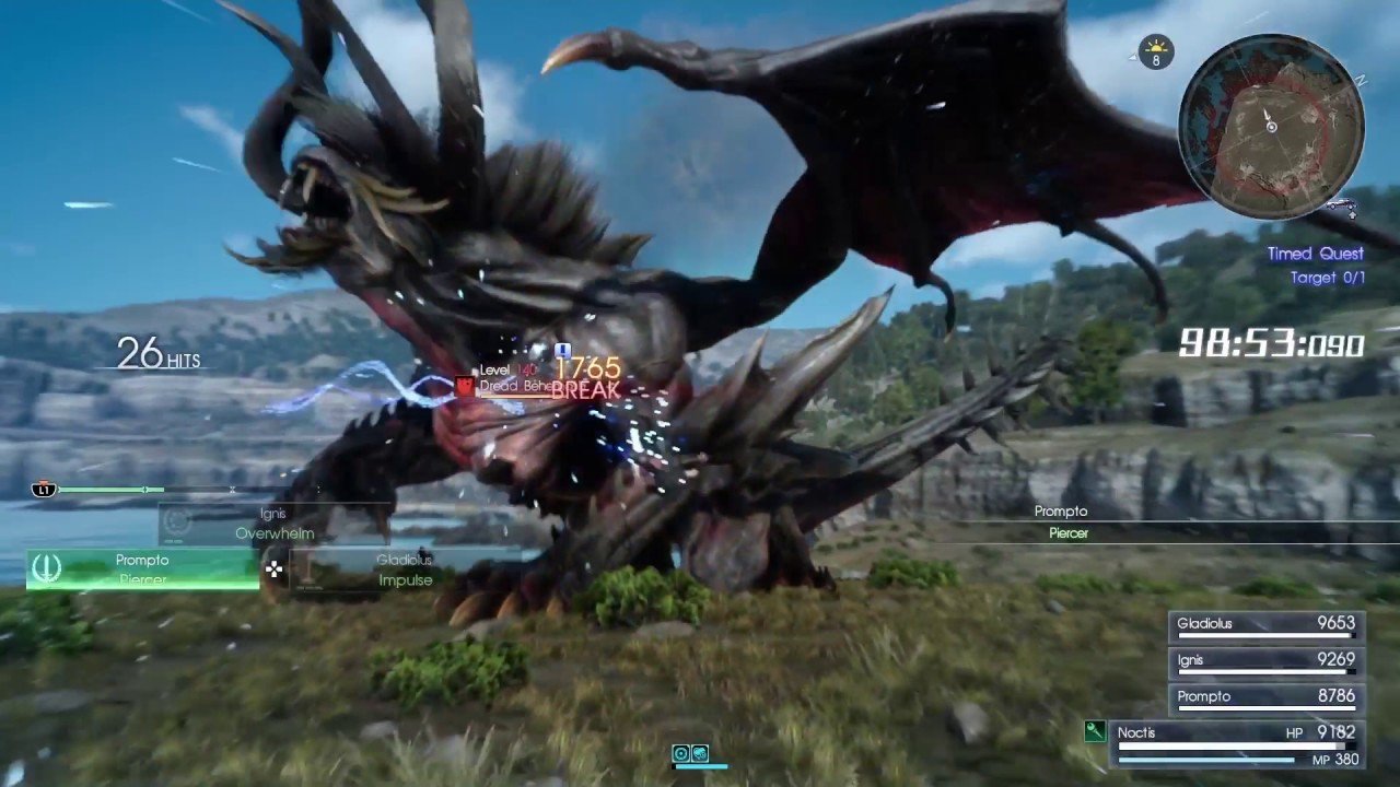 Final Fantasy XV : Time Quest Rush Contest Round 5 : Dread Behemoth ...