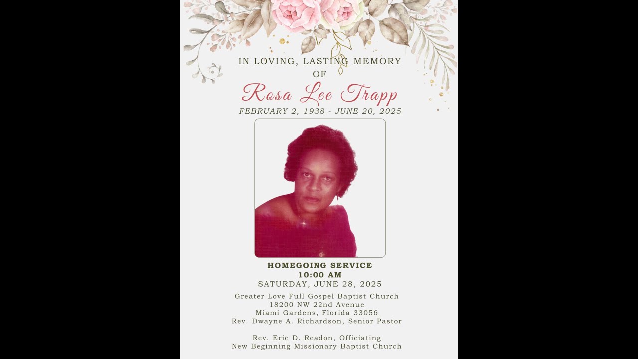 In Loving, Lasting, Memory of Rosa Lee Trapp - YouTube