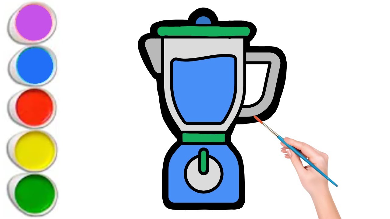 Mixer Grinder Drawing, Painting and Coloring for Kids | Easy Mixer ...