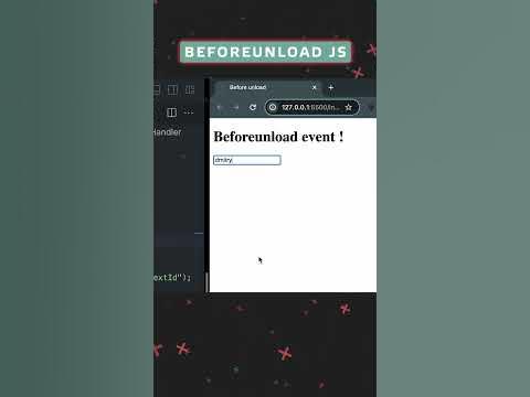 BeforeUnload event with JS #shorts #javascript #js #htmlcss #frontend #айти #coder #кодинг - YouTube