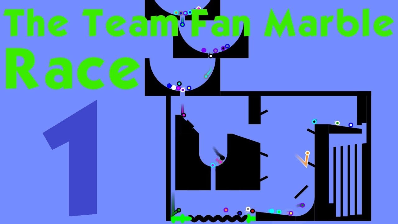 The Team Fan Marble Race Part 1! (Algodoo) - YouTube