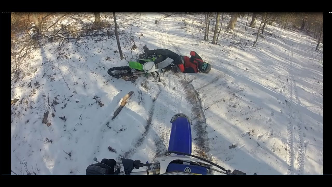 Dirt Bike Snow Riding Plus Fail - YouTube
