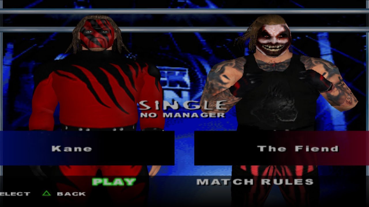 Kane vs The Fiend in wwe smackdown pain 2K23 mod in aether sx2 emulater ...