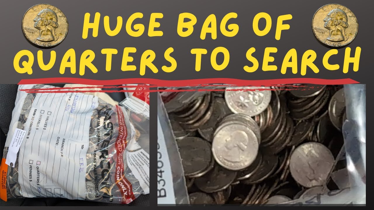 Huge Bag of Quarters to Search - YouTube