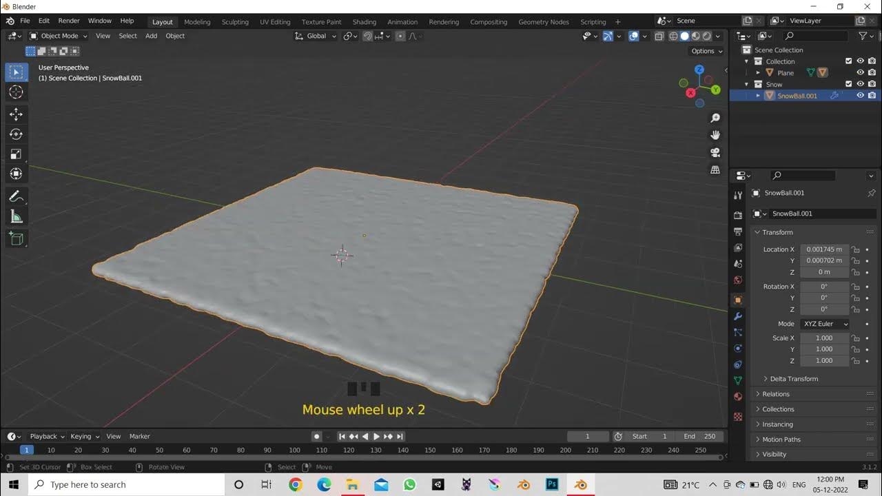 How to add snow effect in blender - YouTube