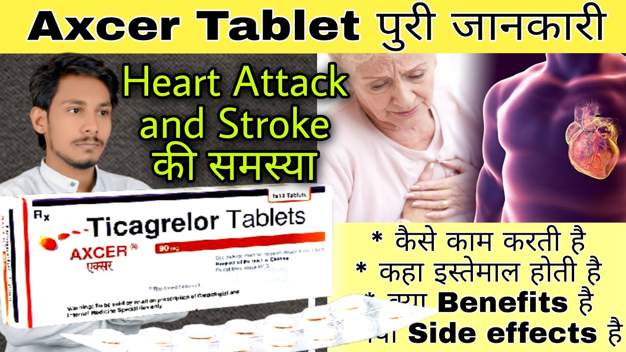Axcer 90mg Tablet Review | Ticagrelor 90mg Tablet | Uses | Dose | Side ...