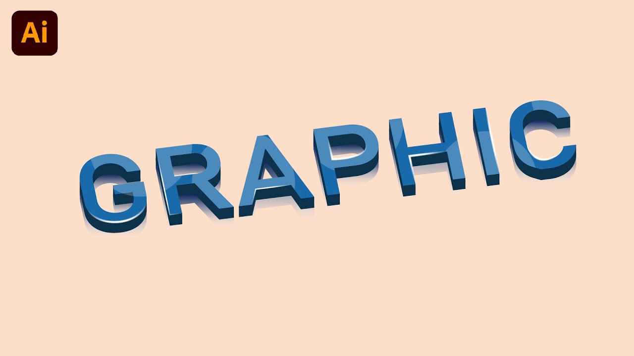 ILLUSTRATOR 3D GLOSSY TEXT | How To Add Glossy Style to Custom Logos in ...