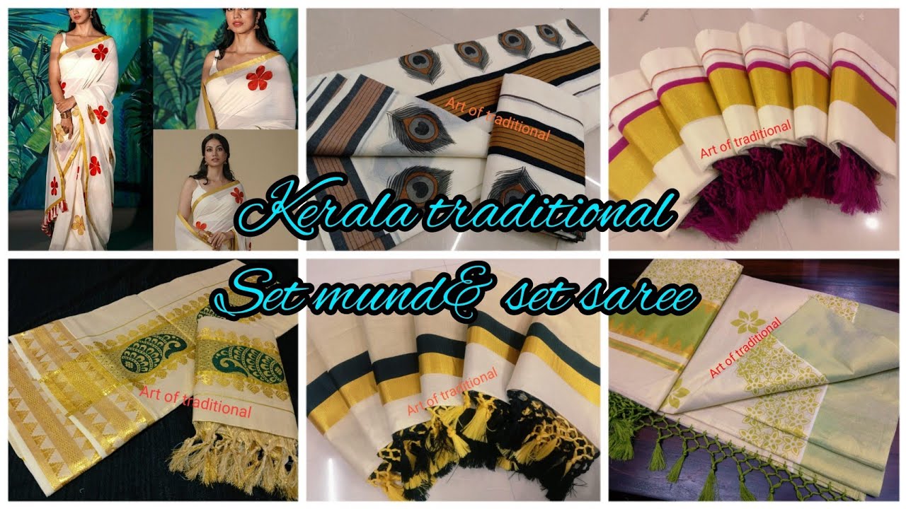 rai/ Kerala traditional saree& setmund collection/ set mund/ set saree ...