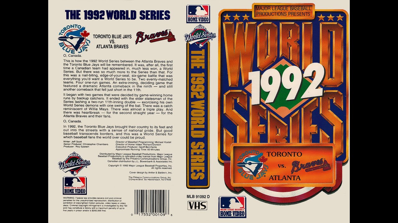 1992 World Series - Toronto Blue Jays Vs. Atlanta Braves - YouTube
