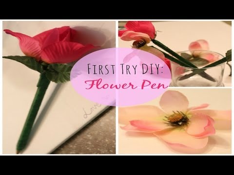 How To Make Flower Pens DIY - mydatatips - YouTube