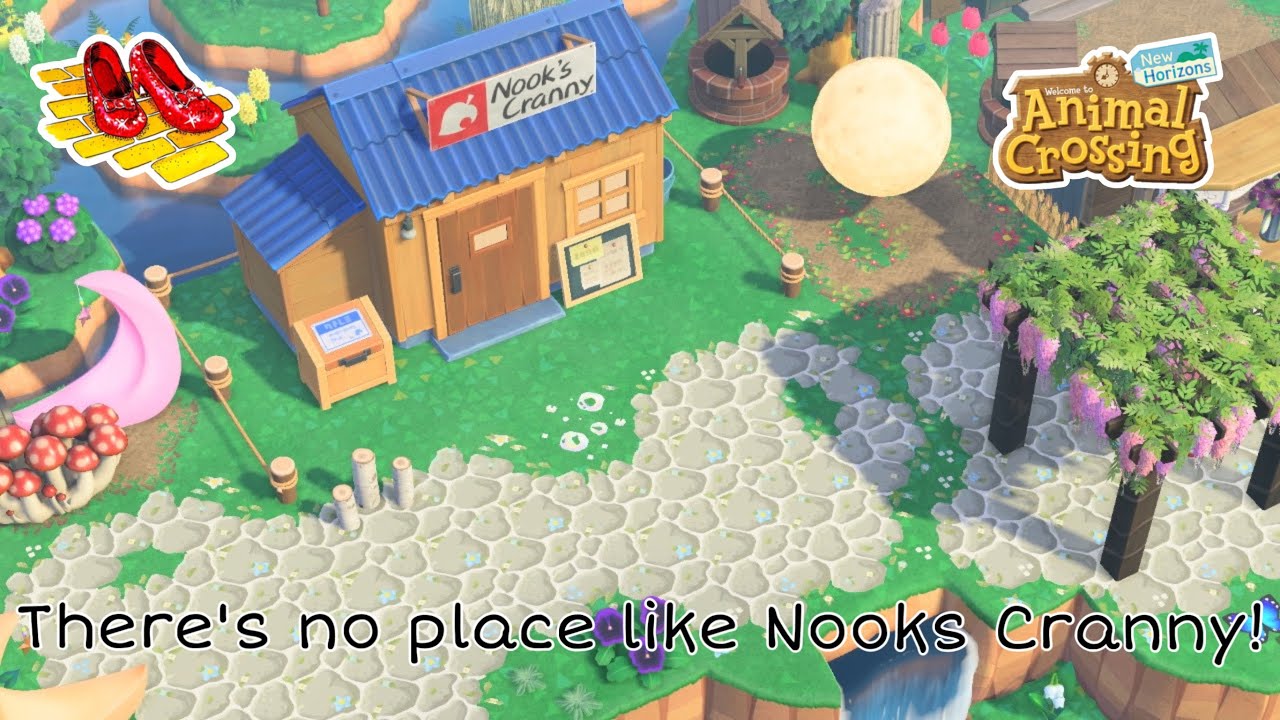 I finally placed the Nooks Cranny! //#ACNH Wizard of OZ inspired island ...