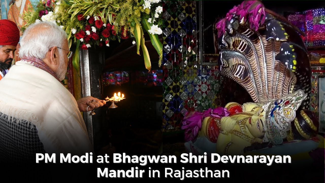 PM Modi at Bhagwan Shri Devnarayan Mandir in Rajasthan | PM performs ...