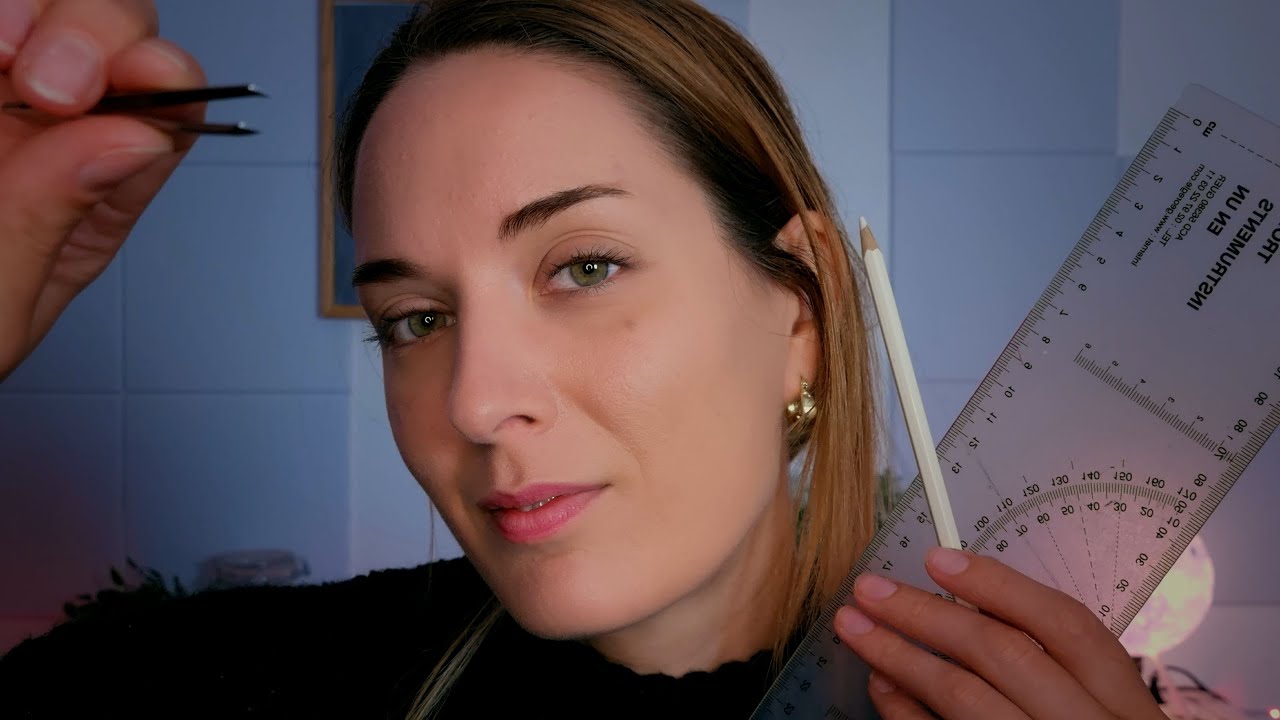 ASMR | Doing Your Eyebrows Roleplay | Shaping | Tweezing | Measuring | Soft Spoken - YouTube