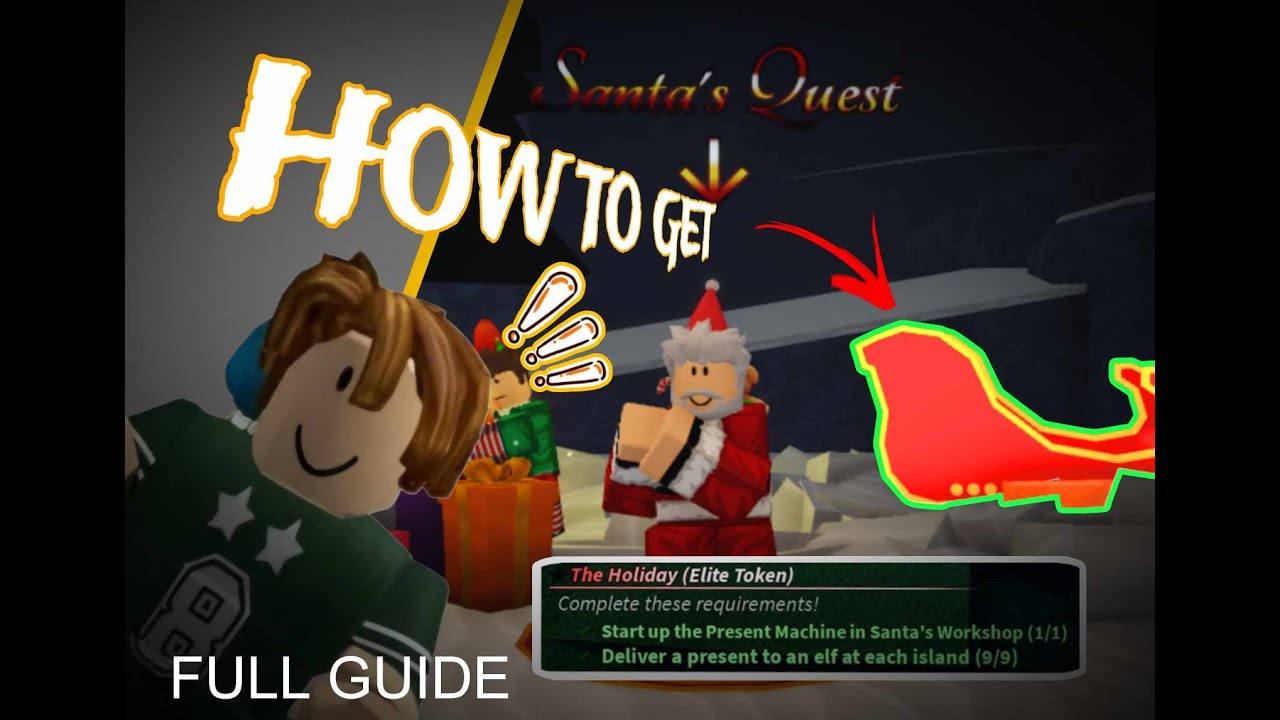 How to Get the Santa Sleigh & Complete the Elf Quest | Roblox Fisch ...