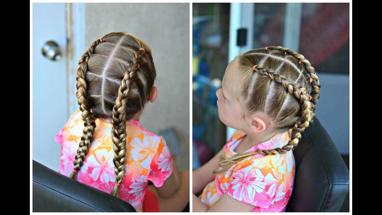 Ponytail Faux Dutch Braids - YouTube