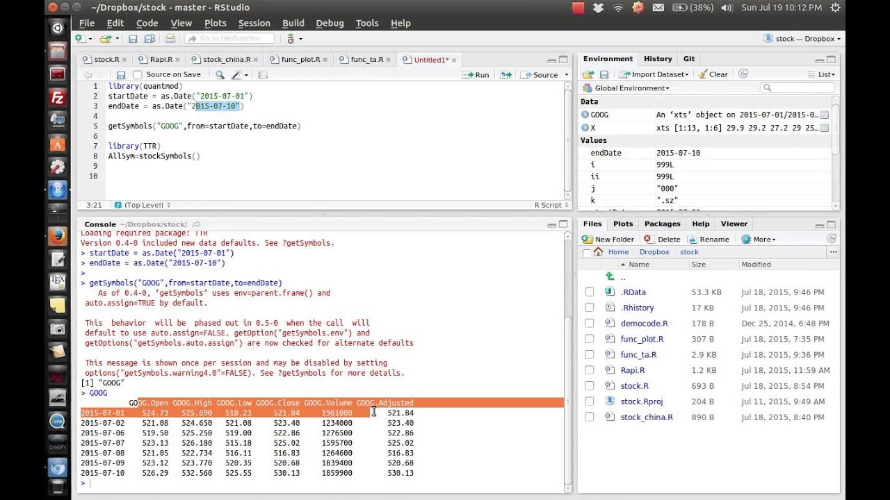 RF1 R for Finance download stock price data with R and all the public ...