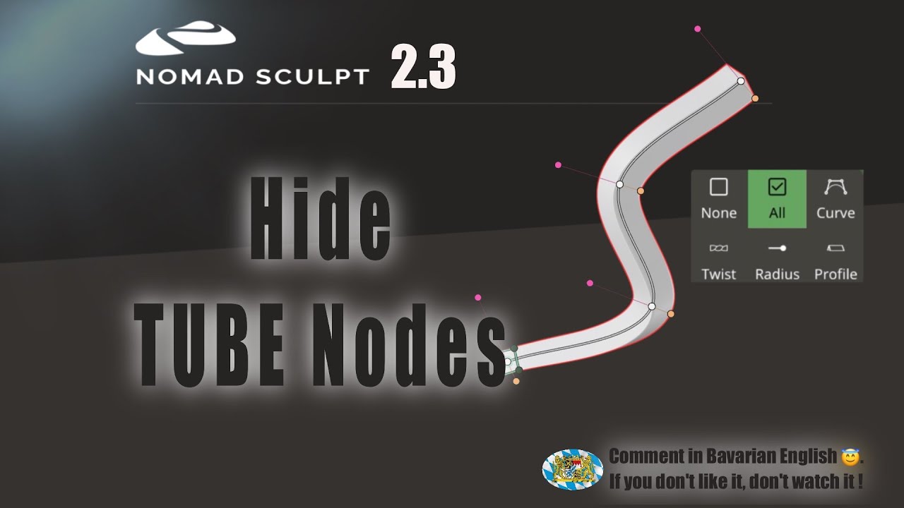 Nomad Sculpt - Tube - HIDE NODES - AVOID MERGE NODES - Tutorial (V2.3 ...