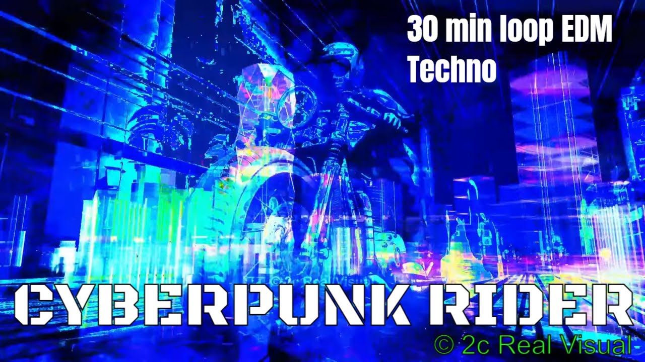 30 MIN LOOP | Cyberpunk Rider | EDM Techno | Intense 4K Ultra HD ...