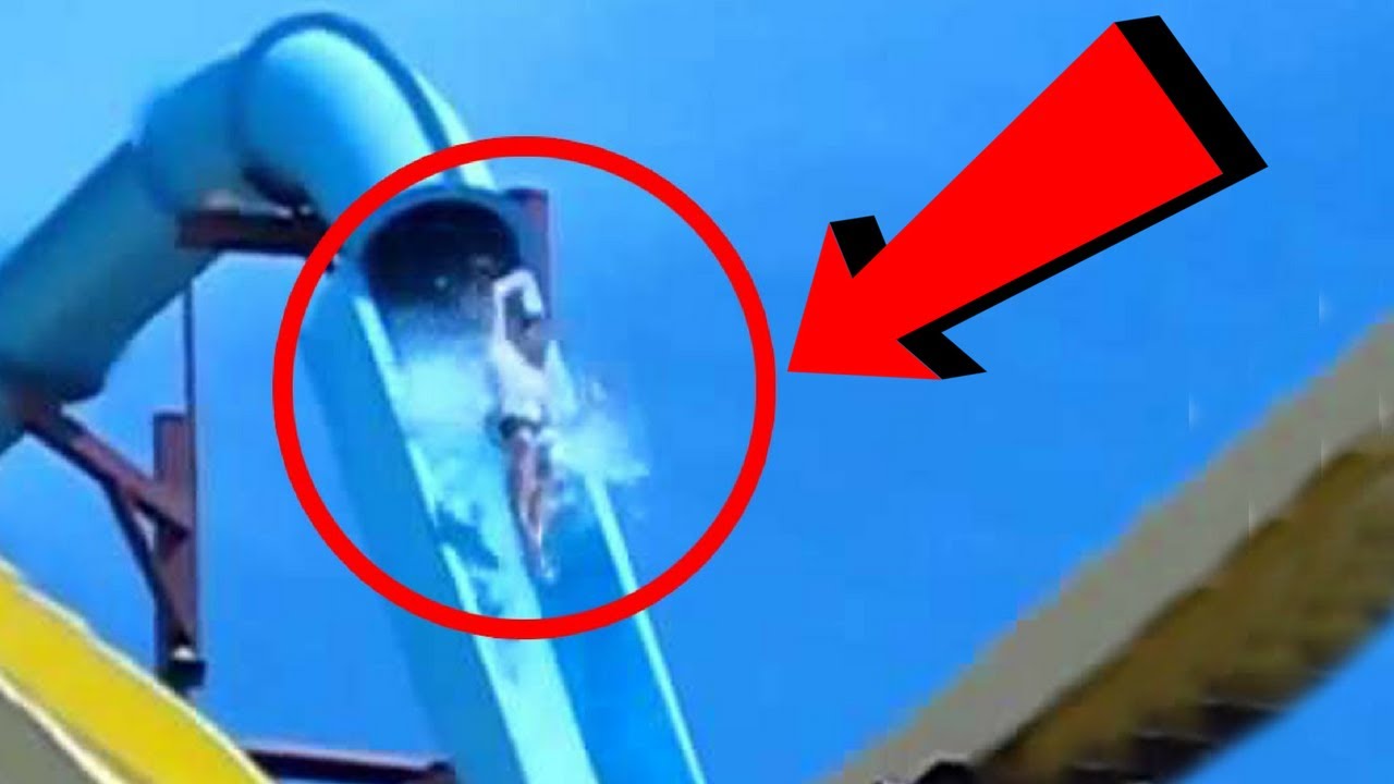 Reacting To Water slide Accidents!! - YouTube