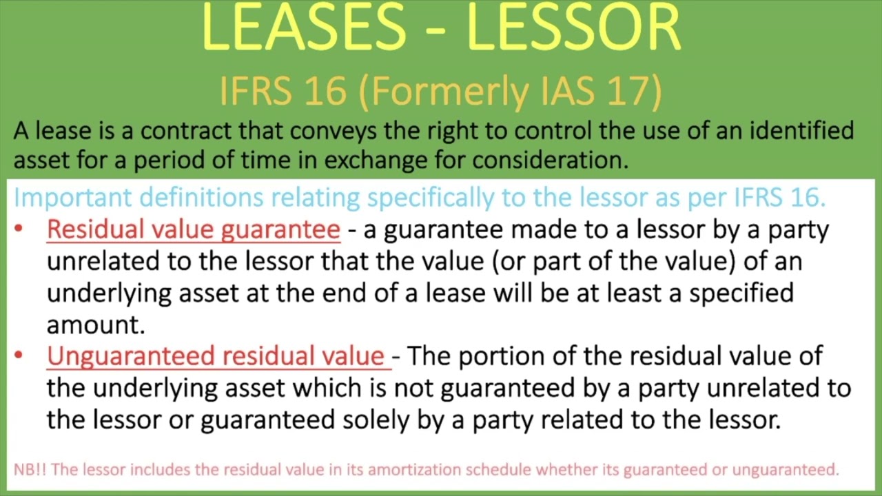 Introduction to Leases:Lessor (IFRS 16) - YouTube