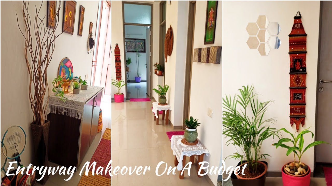 Entryway Makeover 2022 On A Budget 😍|| Entryway Decorating Ideas - YouTube