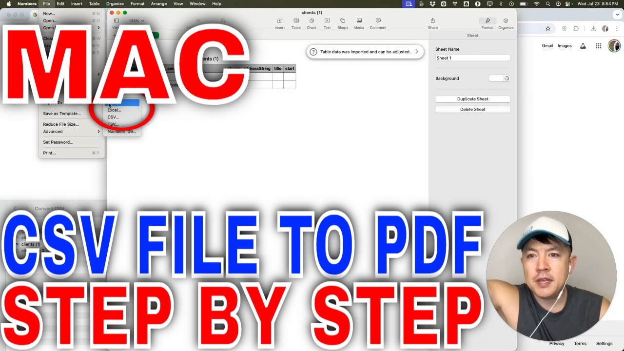 How To Convert CSV File To PDF On Mac For Free🔴 - YouTube