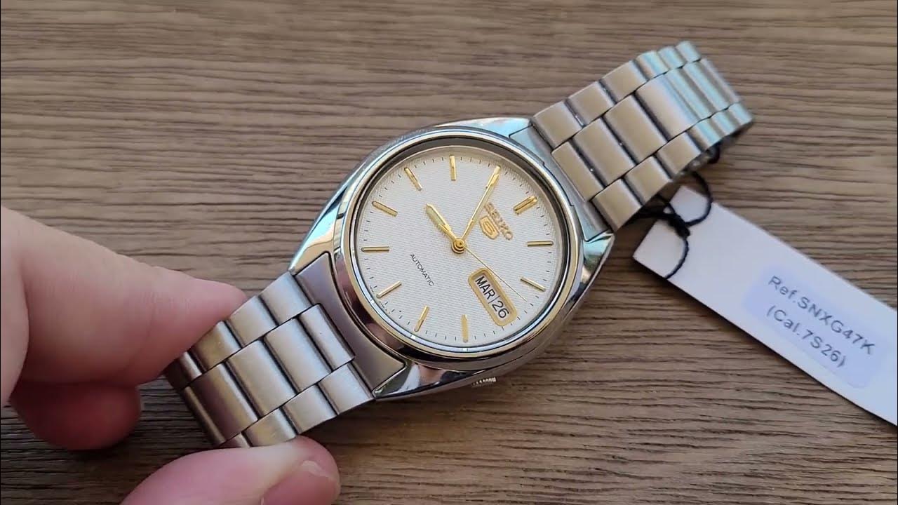 Relógio Seiko 5 Automático Mostrador Texturizado Snxg47k - YouTube