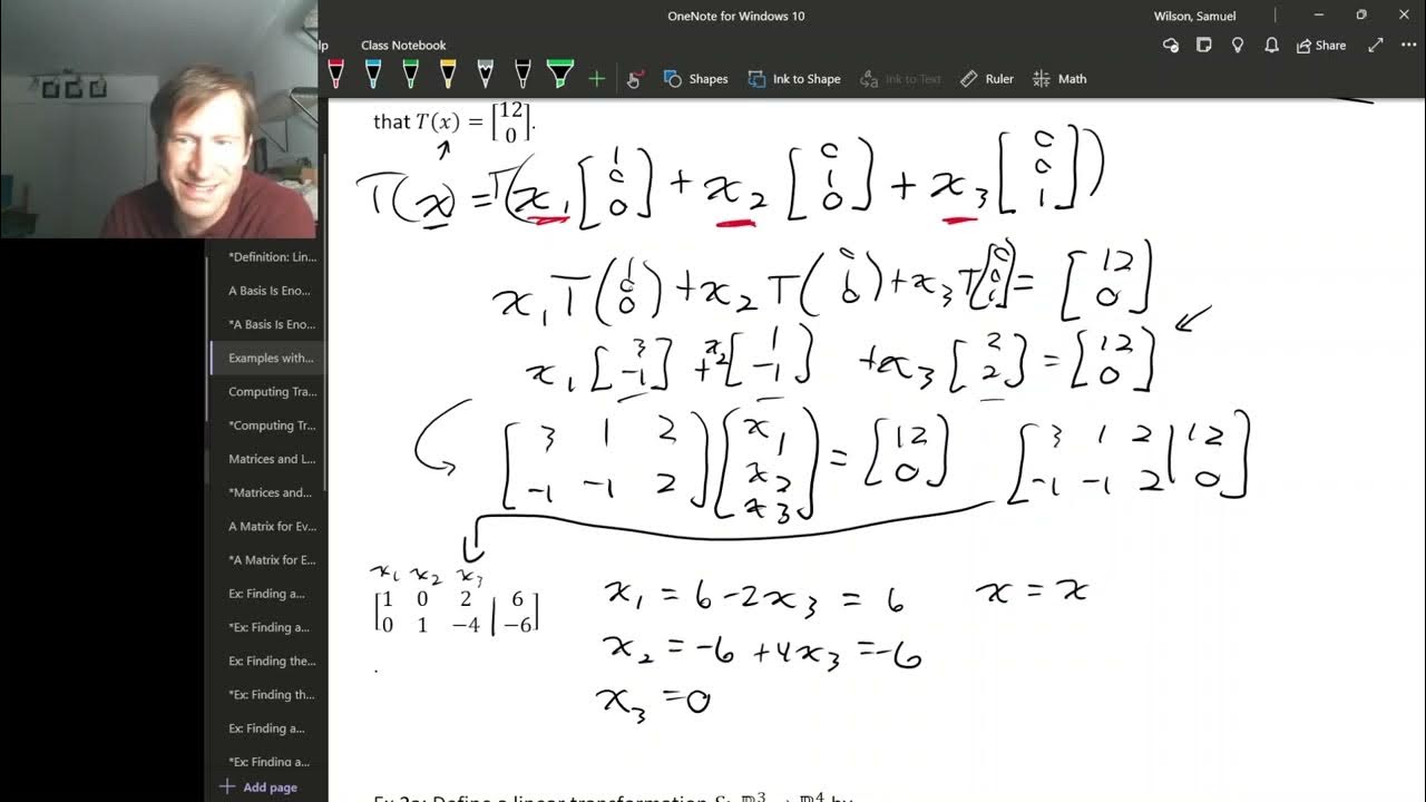 5.1 2 - Linear Transformation on a Basis - YouTube