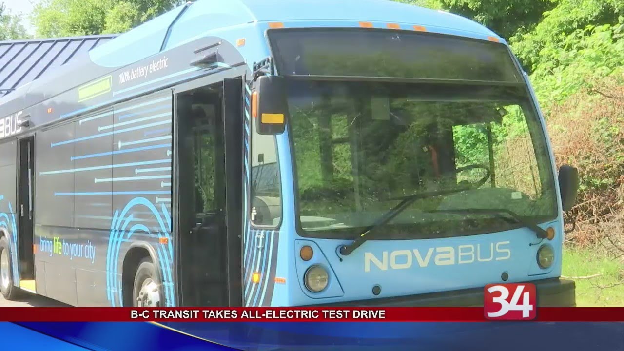 B.C. Transit test drives new all-electric buses - YouTube