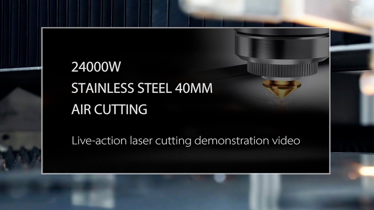 Bodor Laser-24000W air cutting 40mm stainless steel - YouTube