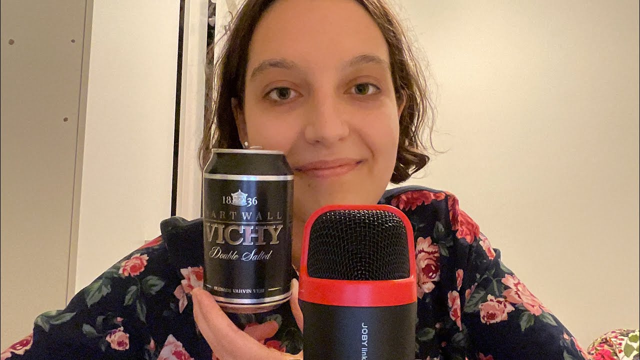 ASMR Opening Cans With Carbonated Water (Fizzy Sounds, Tapping ...