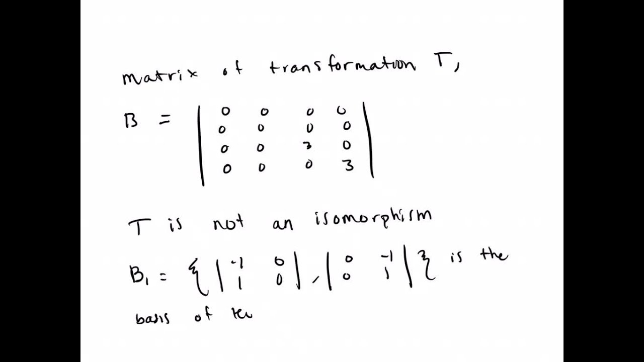 Find the matrix of the given linear transformation T with respect to ...